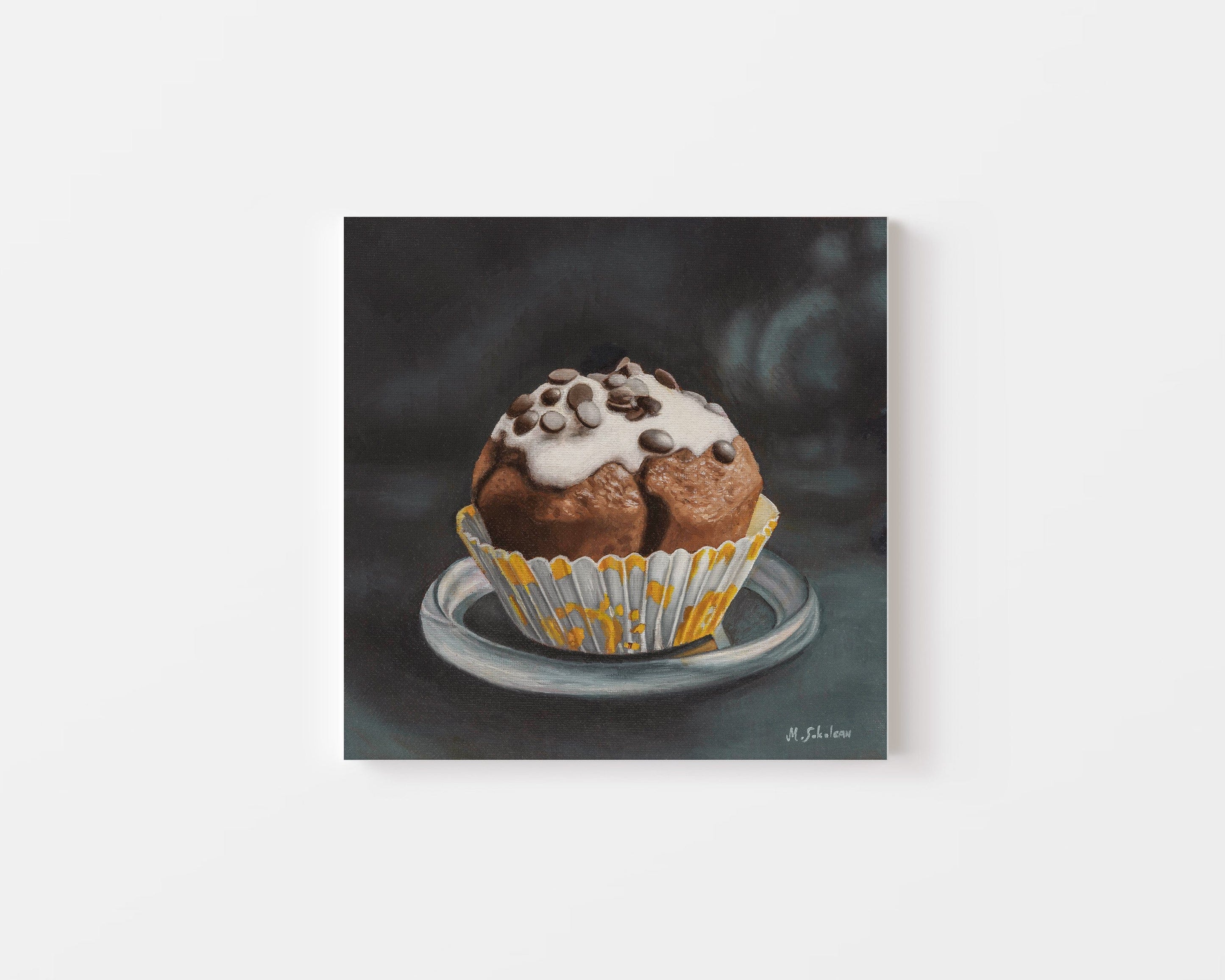 Frosted Muffin Original Oil Painting – Marc Sokolean Fine Art